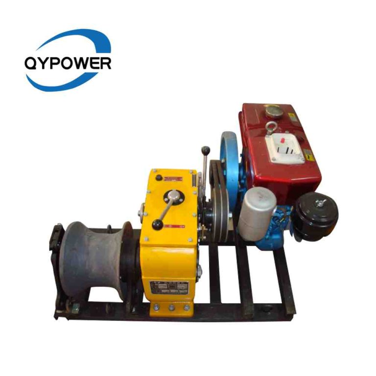 5T cable pulling winch machine (petrol or diesel) - QYPOWER