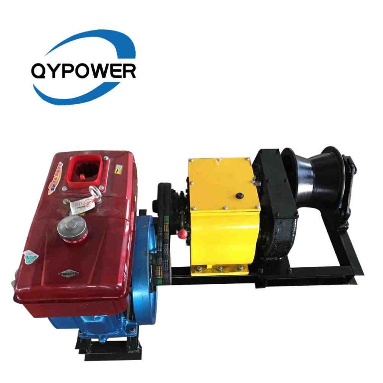 5T cable pulling winch machine (petrol or diesel) - QYPOWER